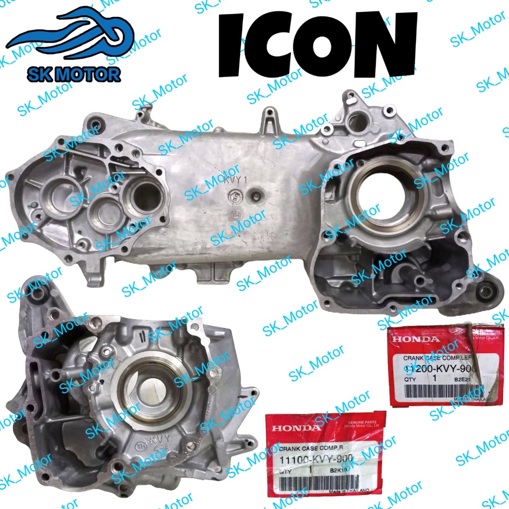 Honda ICON 110 Original Crankcase Left Right Kiri Kanan Casing Kotak ...