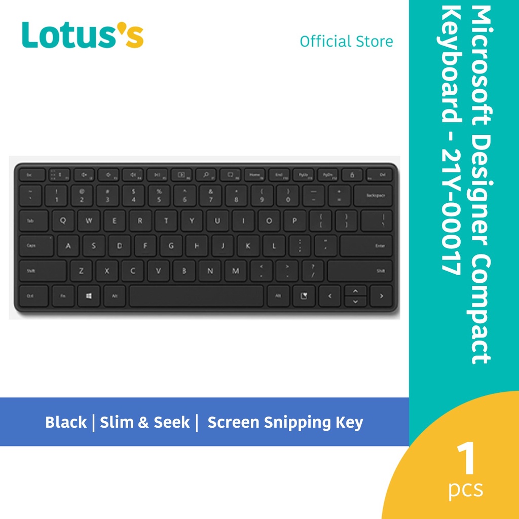 Microsoft Designer Compact Wireless Keyboard [Black 21Y-00017 / White ...