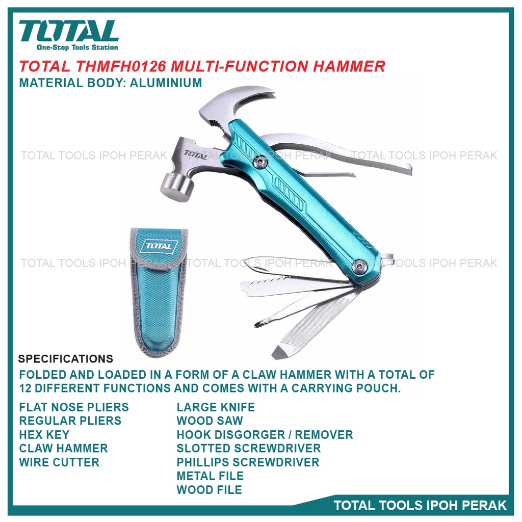 TOTAL THMFH0126 Multi-function Hammer | Shopee Malaysia