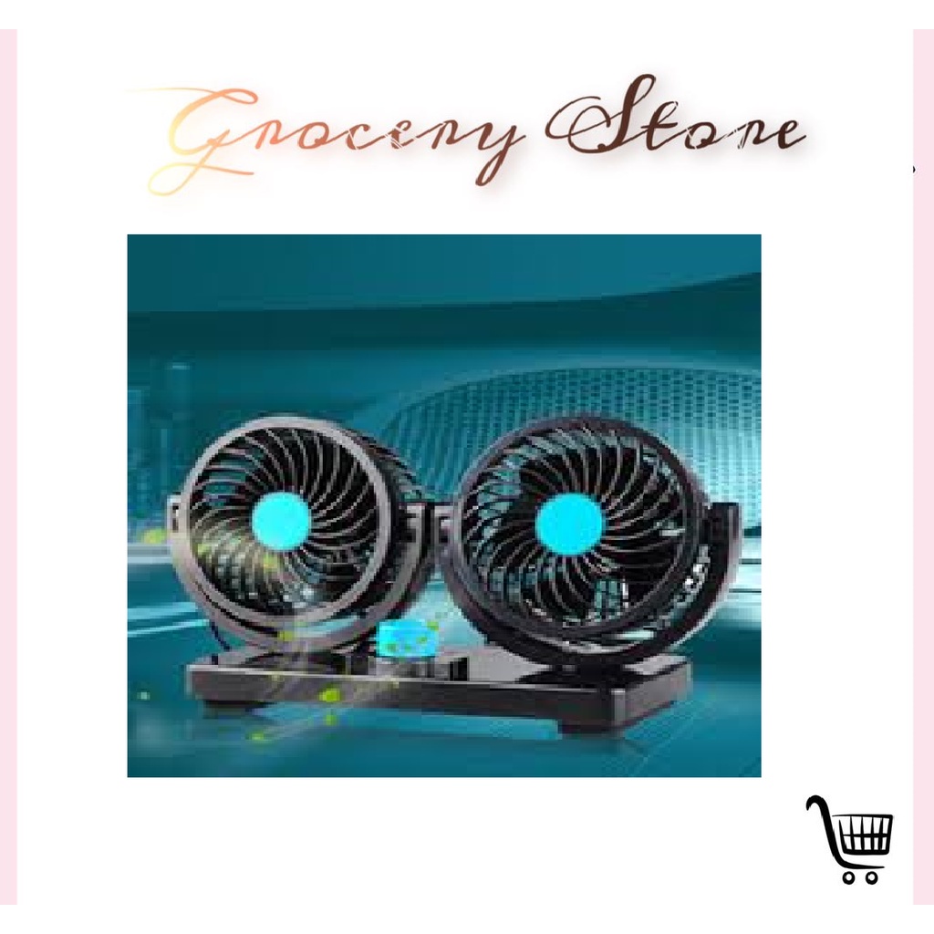 [USB/12V/24V] Electric Car Fan - 2 Speed Fans 12 Volt Cigarette Lighter ...