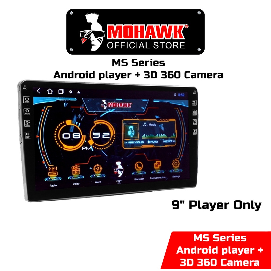 [Installation Provided] Free 360 Camera Mohawk Ms Series Car Android player With 3D 360 Reverse ...