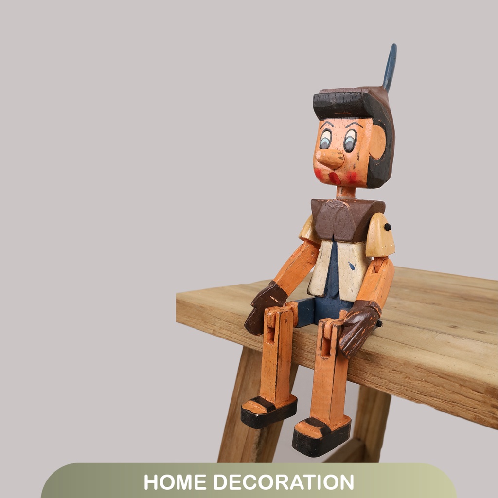 Pinocchio Miniature 28cm - Pinocchio Wood 28cm | Shopee Malaysia