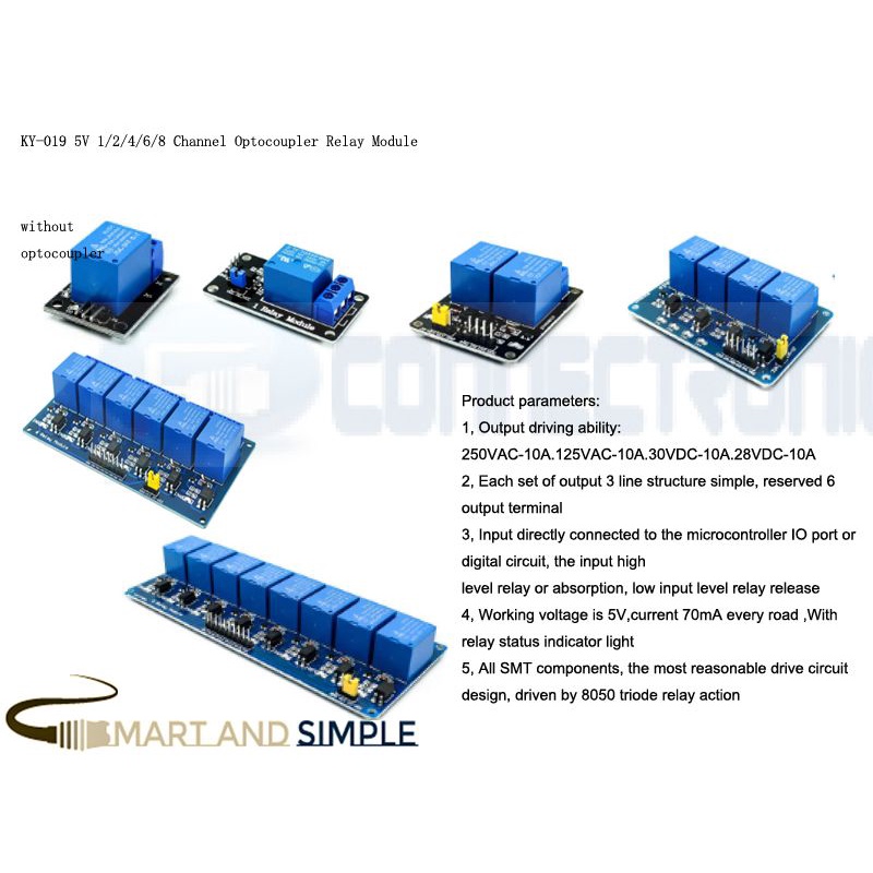 KY-019 5V 1 2 4 6 8 Ways Channels Opto isolator Isolated Optocoupler ...
