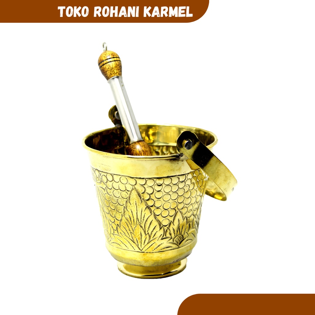 Misa BUCKET + HISOP (FISH EQUIPMENT) CATHOLICS / BRASS HOLY WATER PLACE ...