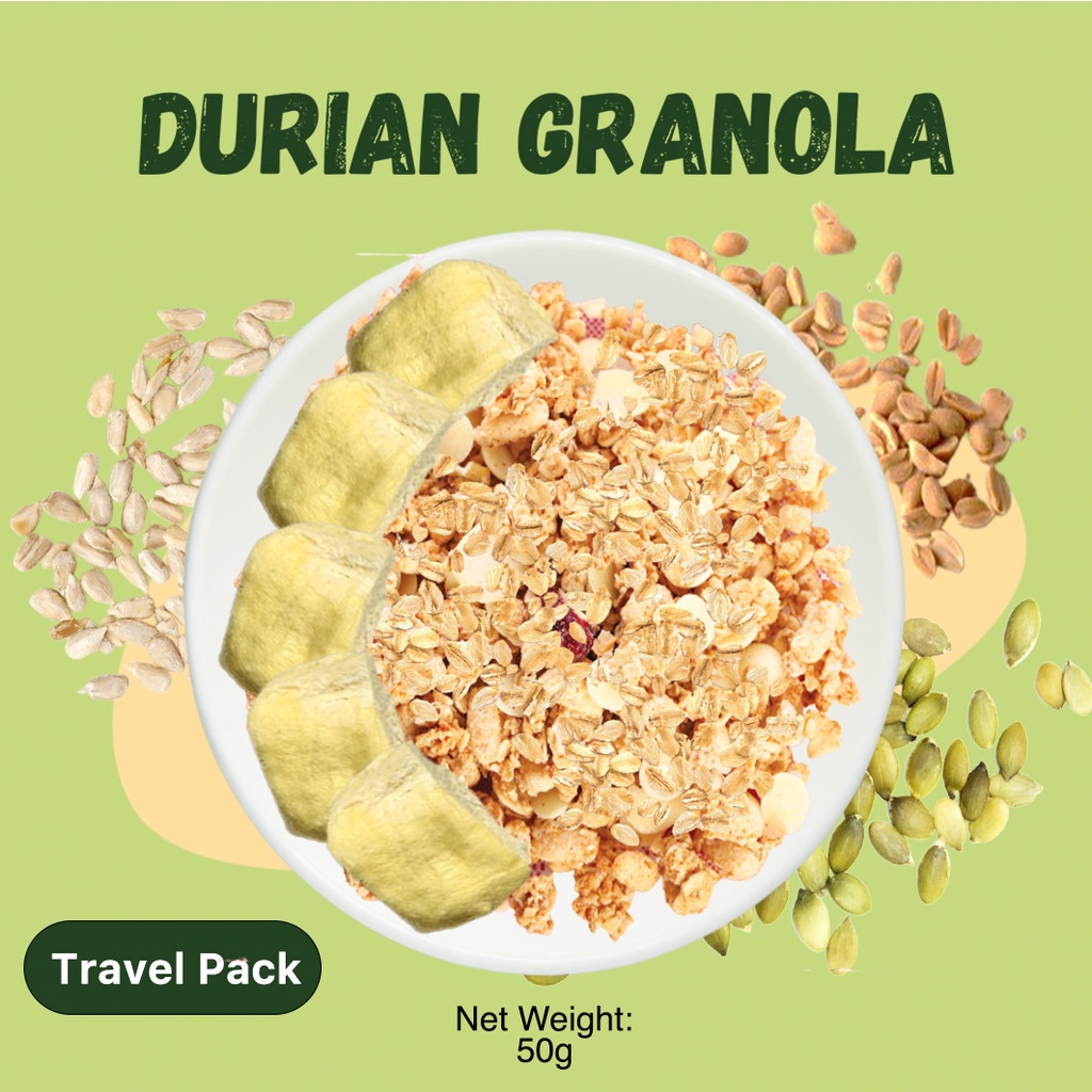 Eco Forest Granola Durian Halal Crunch Cereal Breakfast (50g) Sample ...