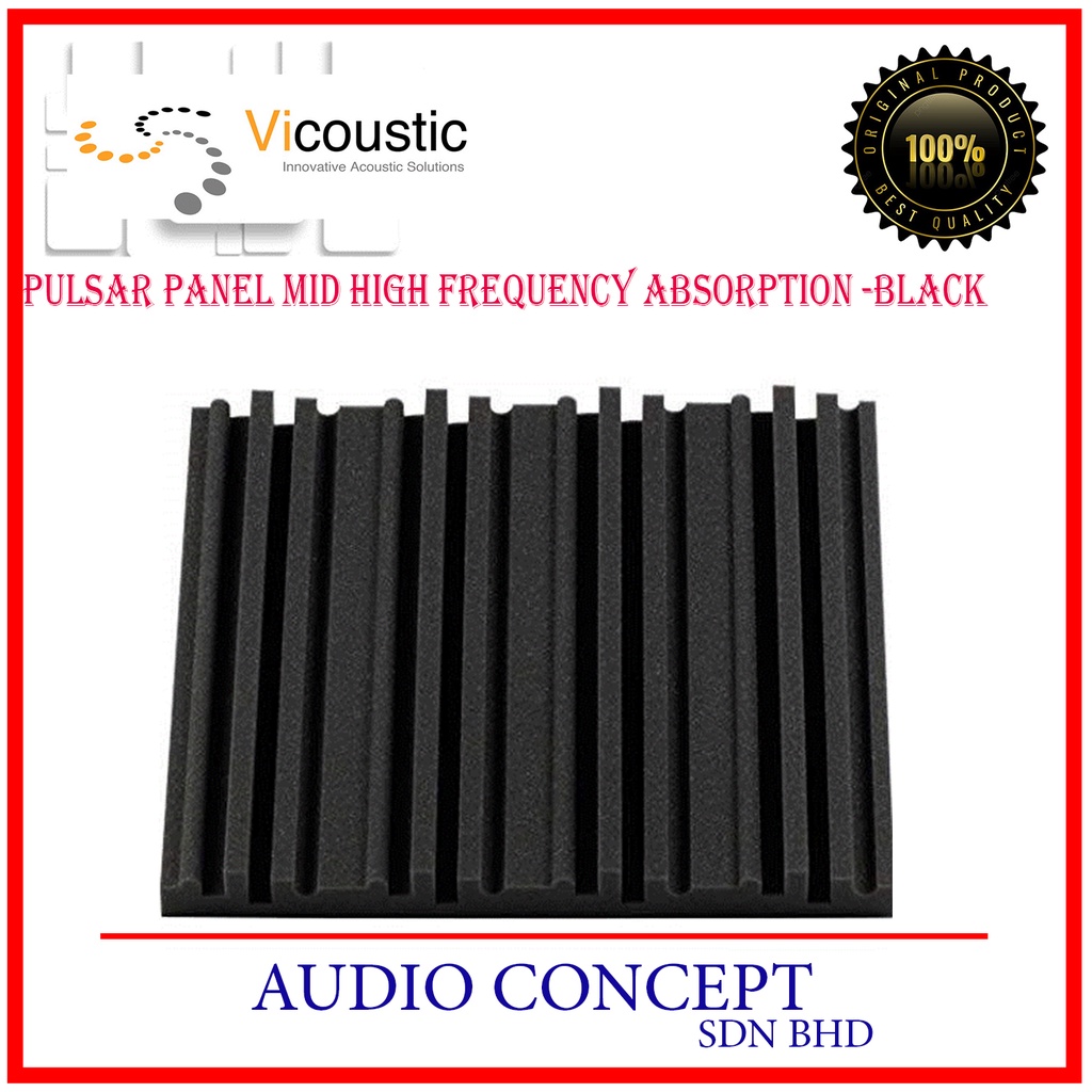 Vicoustic Pulsar Panel Mid High Frequency Absorption (Black)Made In ...