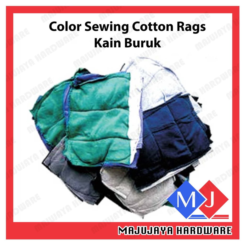 1PCS Machine Sewed Cotton Rag Kain Buruk Jahit Color Sewing Random ...