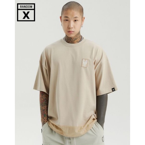 Lifework Hideaway Korea Simple Woven Color with Hem String Oversize Tee ...
