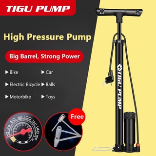 TIGU High Pressure Bicycle Pump With Gauge 160 PSI Air Pump for Bike ...
