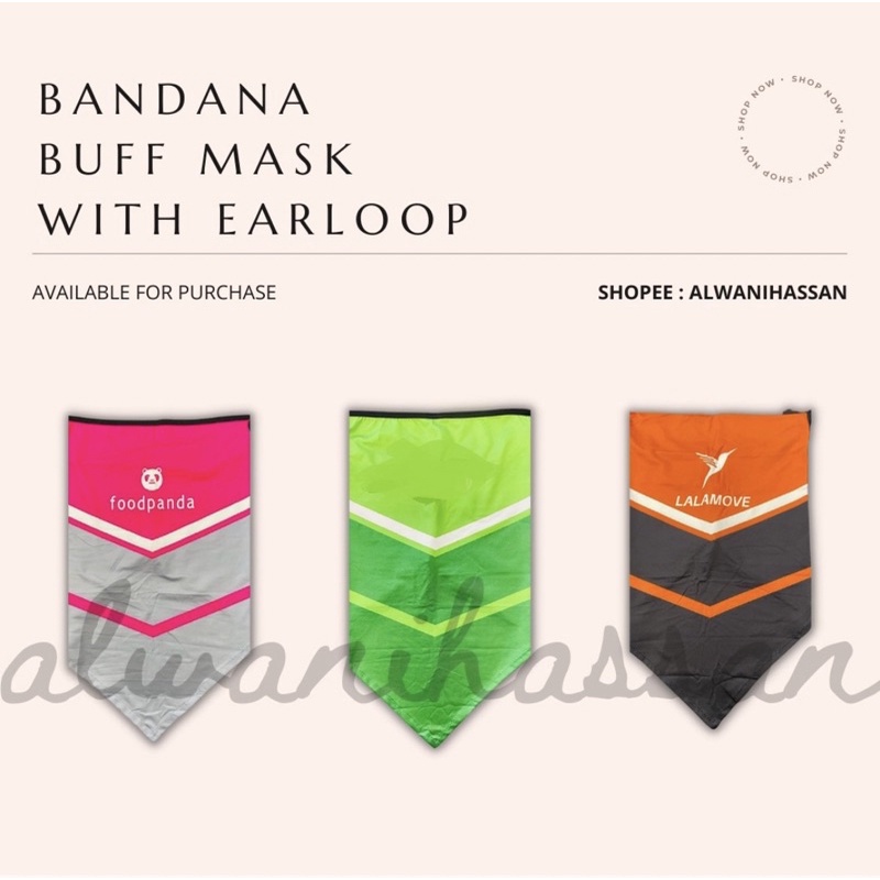 BUFF RIDER FOODPANDA | BUFF LALAMOVE | BUFF GR@BFOOD | SARUNG MUKA ...