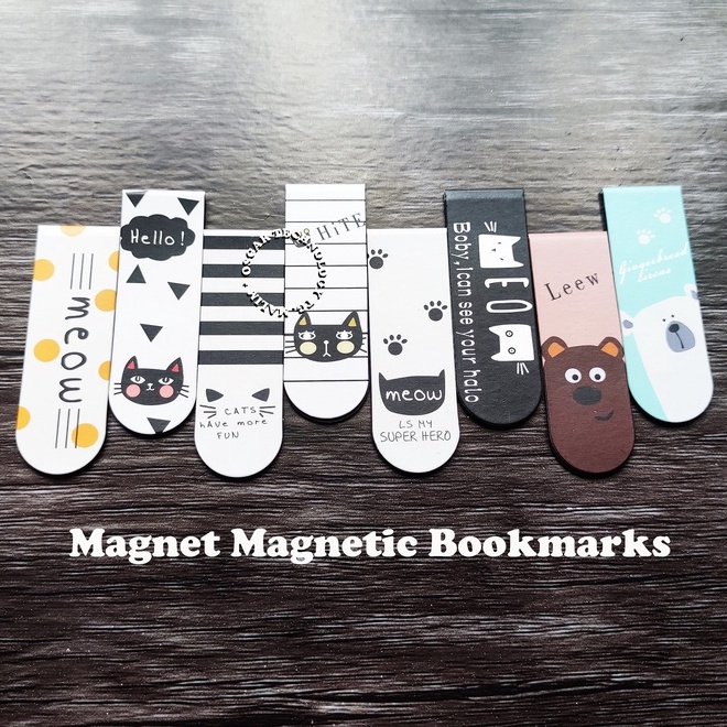 Kawaii Magnet Cute Magnetic Bookmarks / Penanda Buku Magnetik | Shopee ...