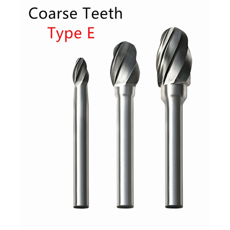 Jrealmer 6mm Shank Coarse tooth Type E Carbide Burr Bit Rotary File ...