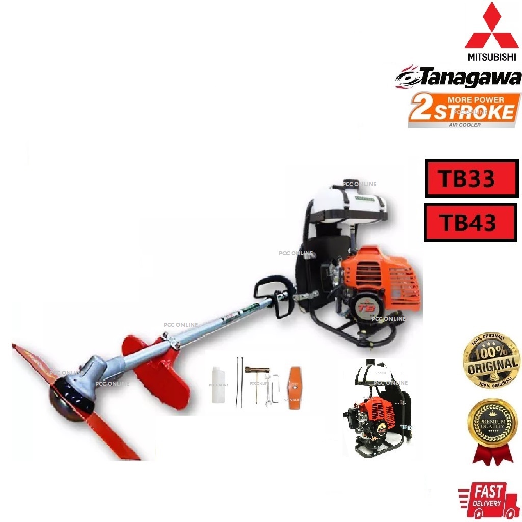Mitsubishi Brush Cutter Backpack Brush Cutter|Mesin Rumput Galas TB-33 33CC|TB-43 43CC (2-Stroke ...
