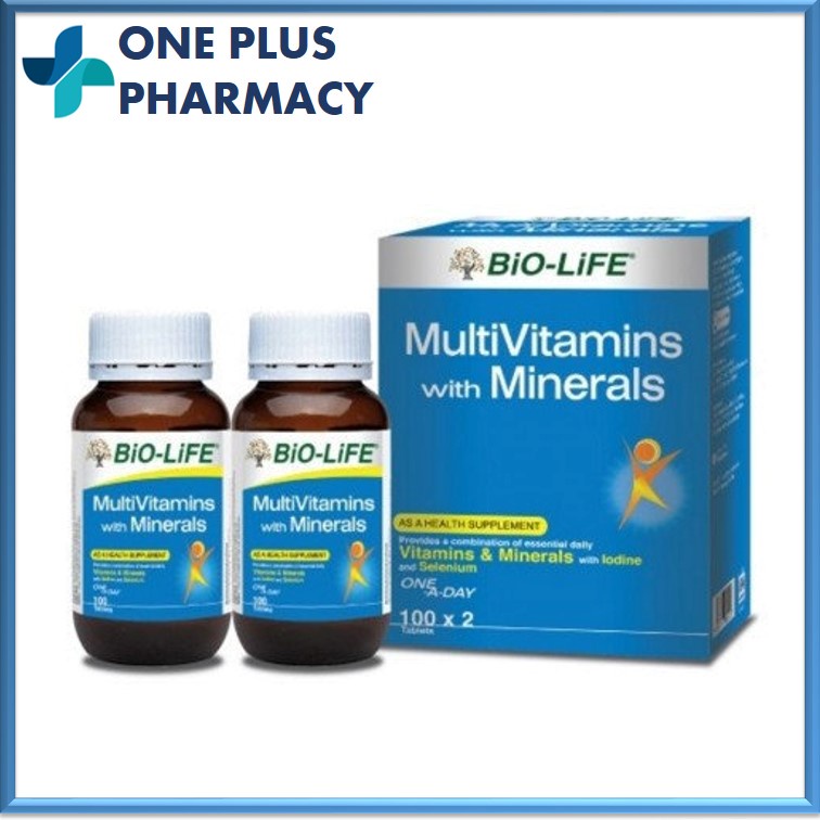 Bio-Life Multivitamins with Minerals 100's / 2x100's [EXP 01/2027 ...