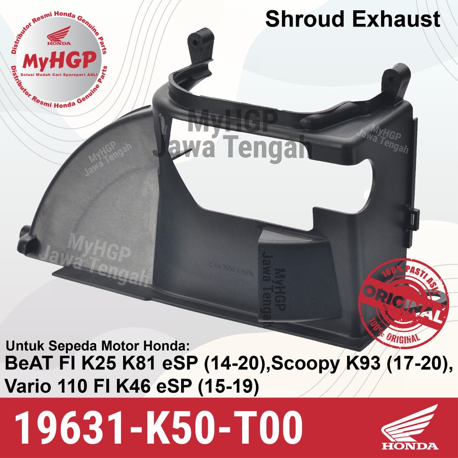 MESIN 19631-k50-t00 Shroud EX BeAT eSP Scoopy Vario 110 (K25 K46 K81 ...