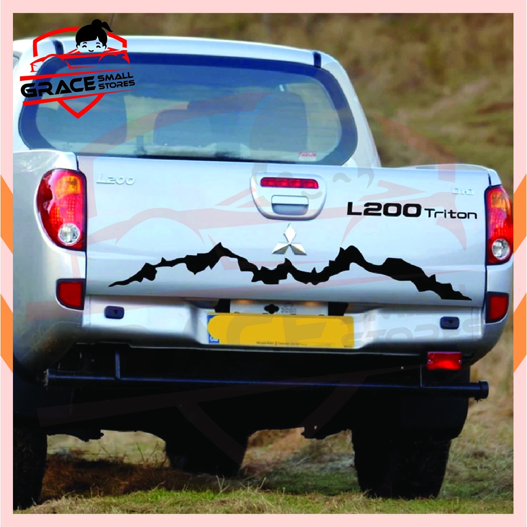 Mitsubishi Triton L200 Rear Truck Boot Sticker Vinyl Cutting Decal ...