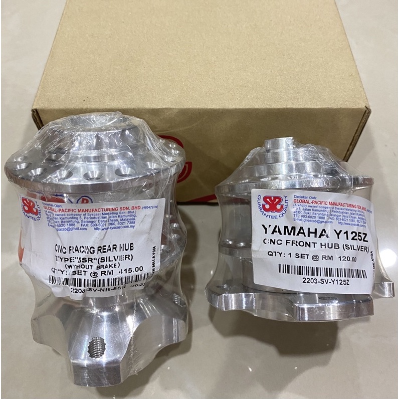 SYS CNC ALLOY FRONT & REAR RIM HUB DRAG YAMAHA Y125 Y125Z Y125ZR >> RED ...