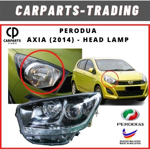 Perodua Axia 2014 - Head Lamp/ Lampu Besar Depan @ LH/RH | Shopee Malaysia