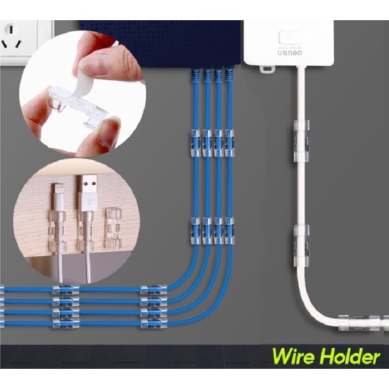 ( FT8018-3 FT8019-1 ) Wire Cable Clips Self Adhesive Clamp For Home ...