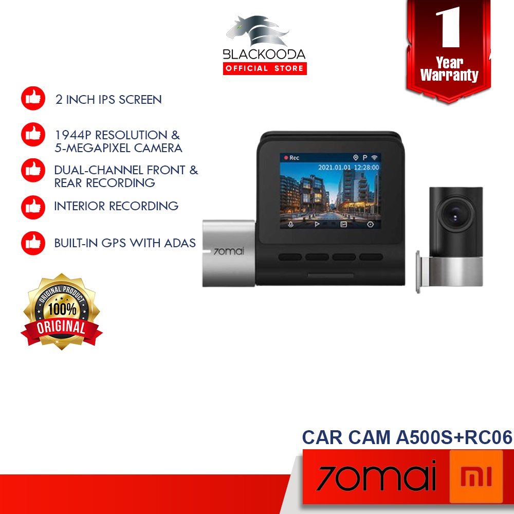 70mai A500s Dashcam Pro Plus+ Built-in GPS Car Recorder 1944P Dual ...