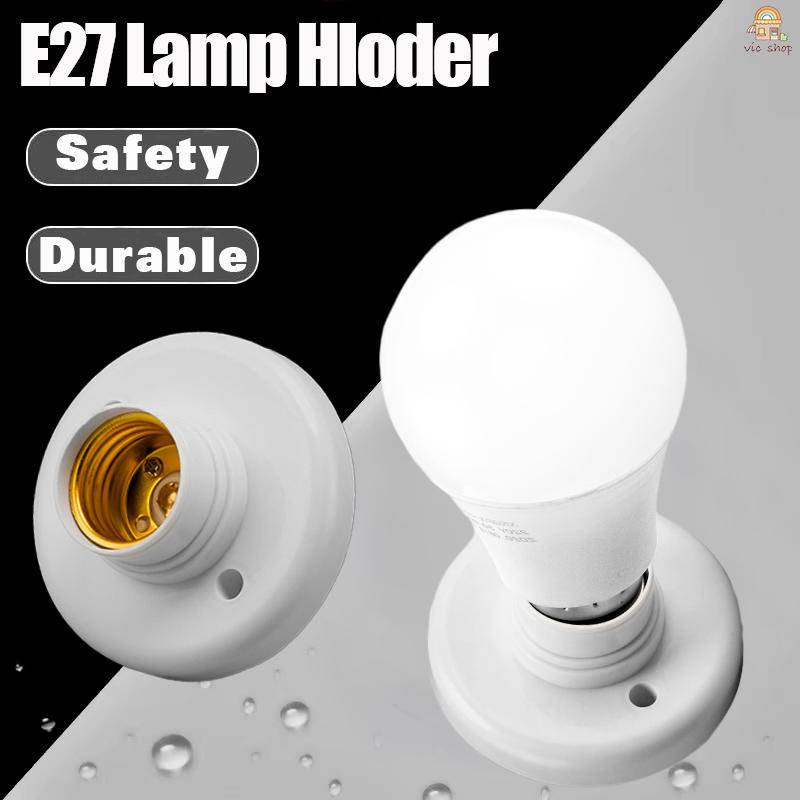 E27 Spiral Bulb Socket Flat Light Lamp Holder Energy -saving Socket ...