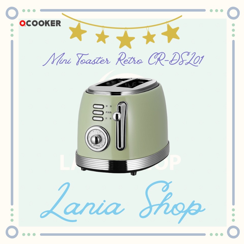 Qcooker Mini Toaster Retro Design 800W - Electric Toaster | Shopee Malaysia