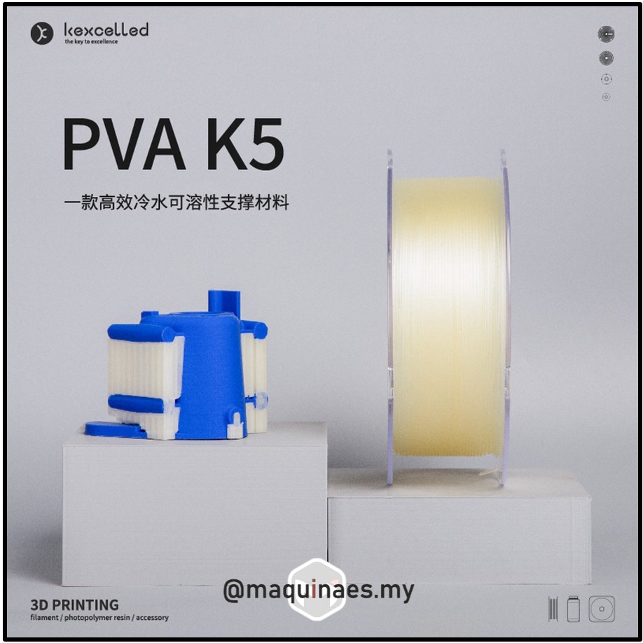 Kexcelled Basic PVA K5 Water Soluble Support Material (3D Printing ...