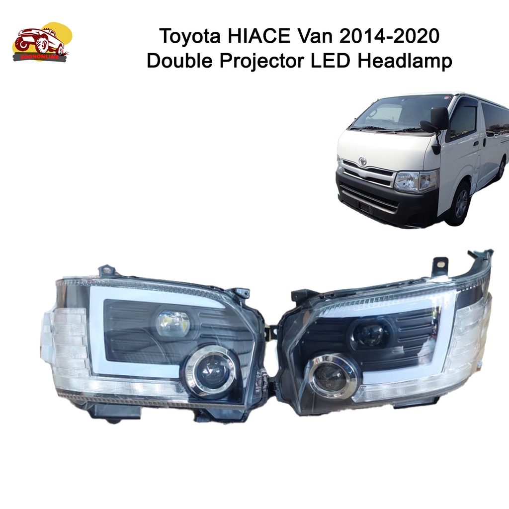 Toyota Hiace Van 2014-2020 Double Projector LED Headlamp Hiace Head ...