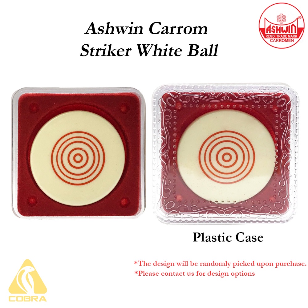 Ashwin Carrom Striker White Ball Line (Velvet Case) | Shopee Malaysia