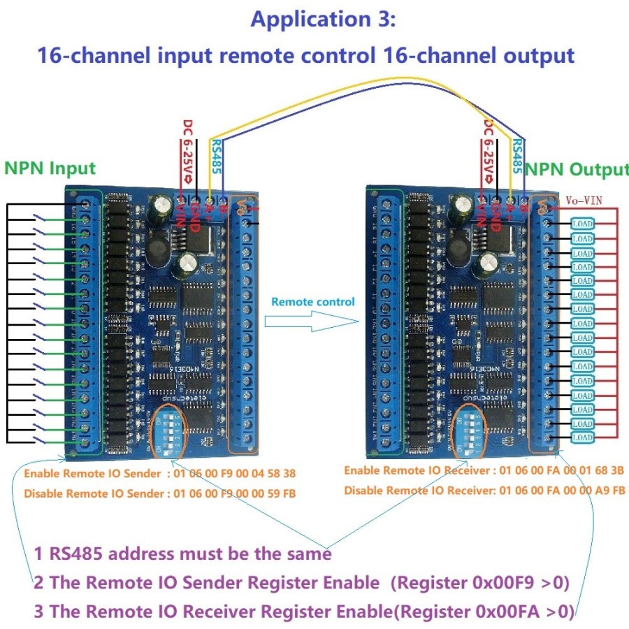 Modbus RTU Module 16 Input 16 Output RS485 Remote Control I/O Expansion | Shopee Malaysia