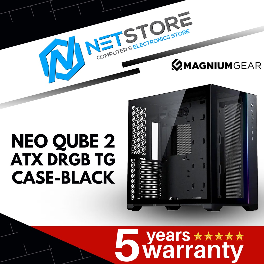 MAGNIUMGEAR NEO QUBE 2 ATX DRGB TG CASE - BLACK - MG-NE620Q_DBK02 ...