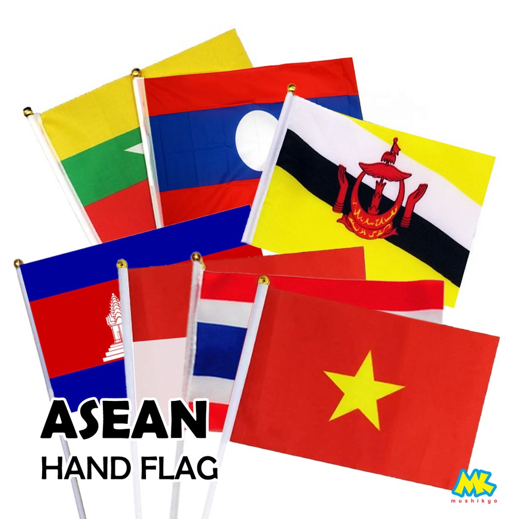 Asean State Hand Flag/Hand Waving Flag | Shopee Malaysia