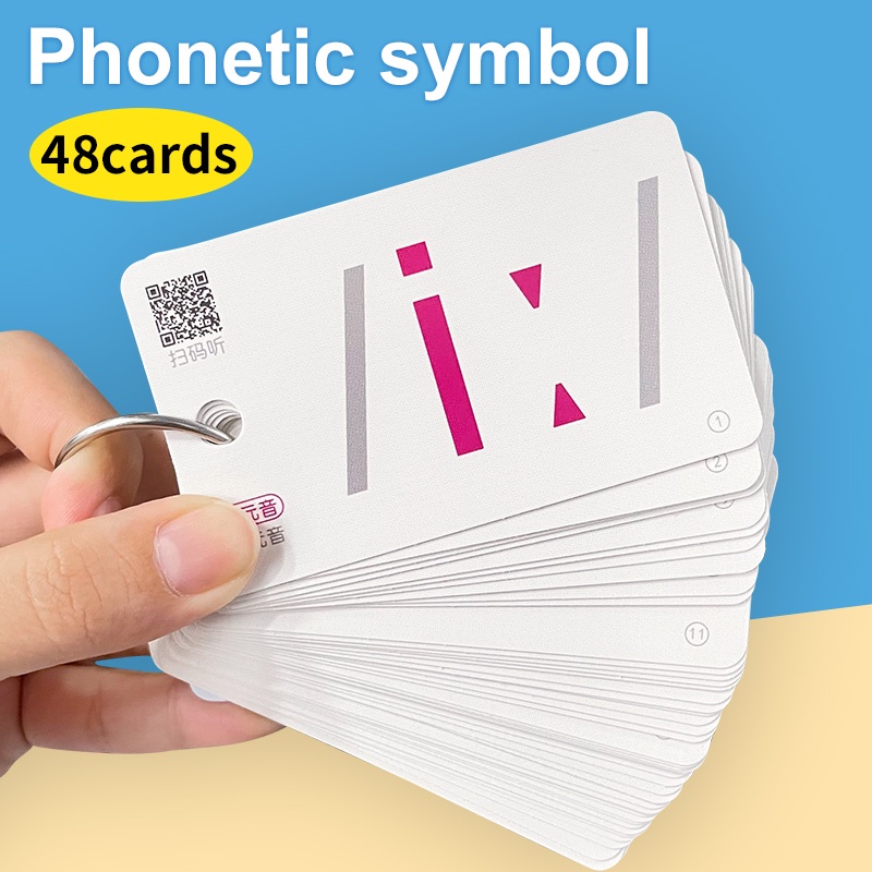 48Pcs International Phonetic Alphabet Learning Cards English Phonetic ...