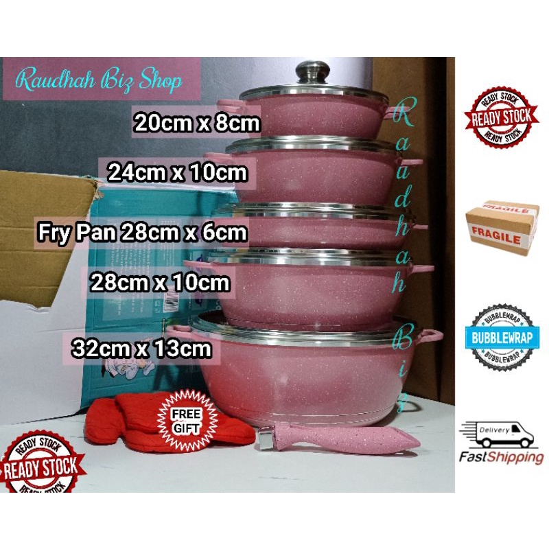 PROMOSI PERIUK DESS NONSTICK TEKNOLOGI ITALY loose item 20CM 24CM 28CM ...