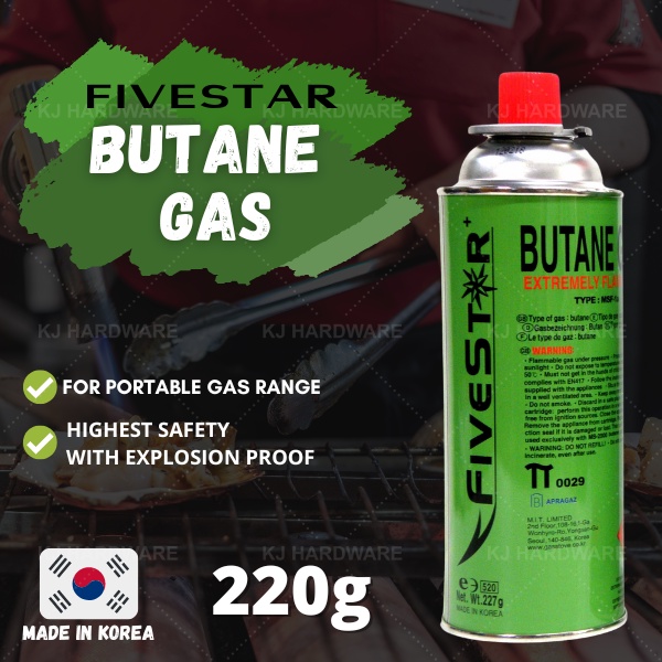 [READY STOCK] "Fivestar" Gas Refill Liquefied Butane Cartridge 220g ...