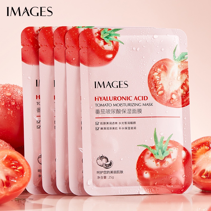 IMAGES Tomato Hyaluronic Acid Moisturizing Facial Mask Nourishing ...