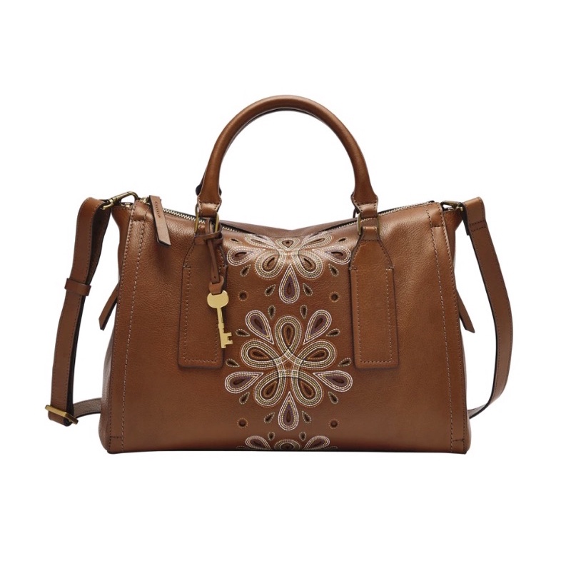(NEW) FOSSIL EMBROIDERY PARKER SATCHEL BAG (LIMITED EDITION) | Shopee ...