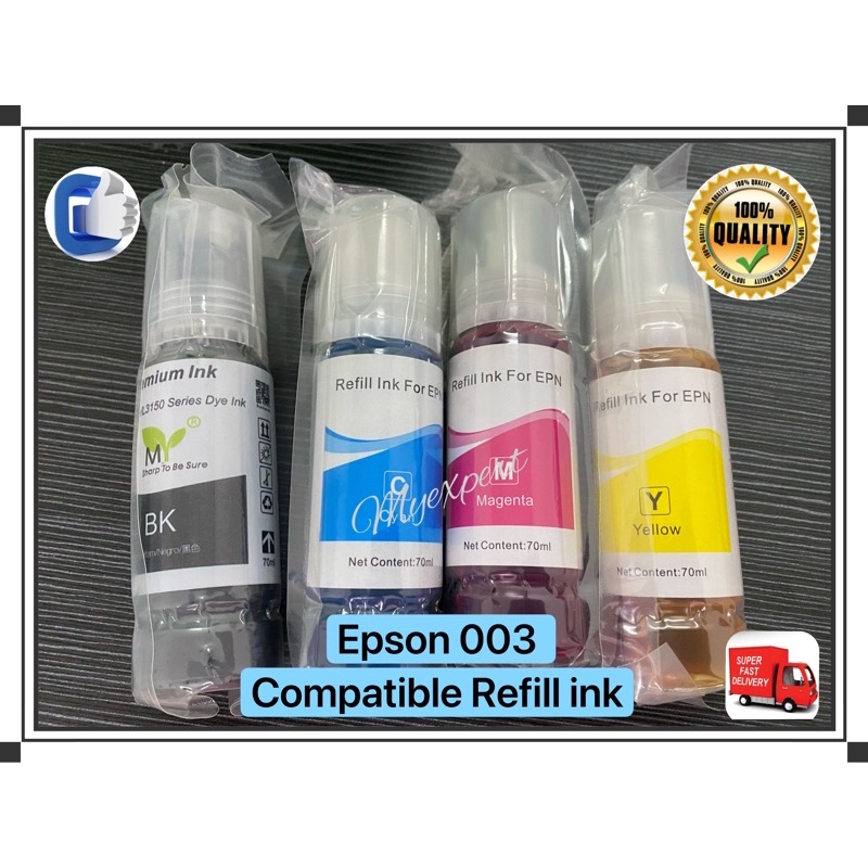 Epson 003 Compatible Refill Ink For L3110 / L3150 / L1110 / L5190 ...
