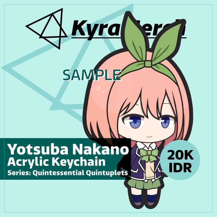 Yotsuba NAKANO ANIME GOTOUBUN NO HANAYOME KEYCHAIN BY Kyramerchanci ...