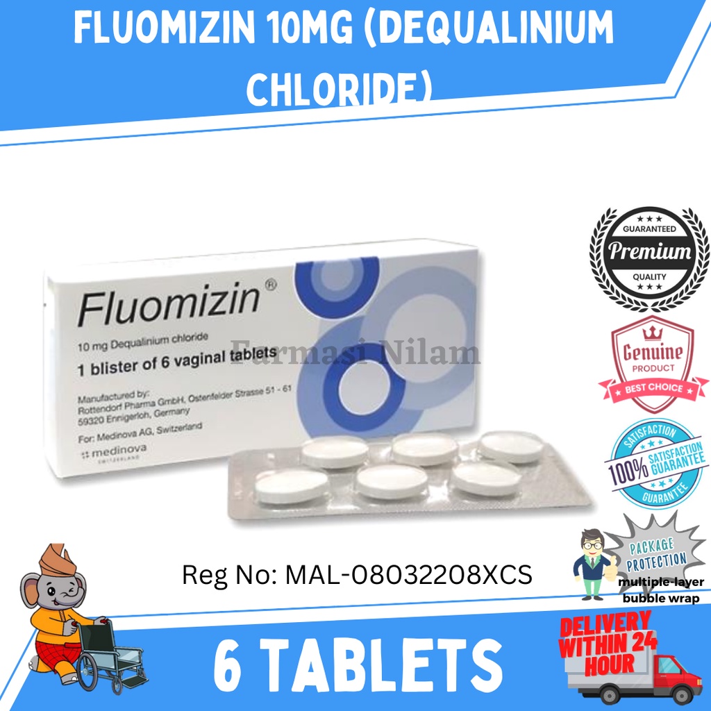 Fluomizin 10mg (dequalinium chloride) 6 Tablets | Shopee Malaysia
