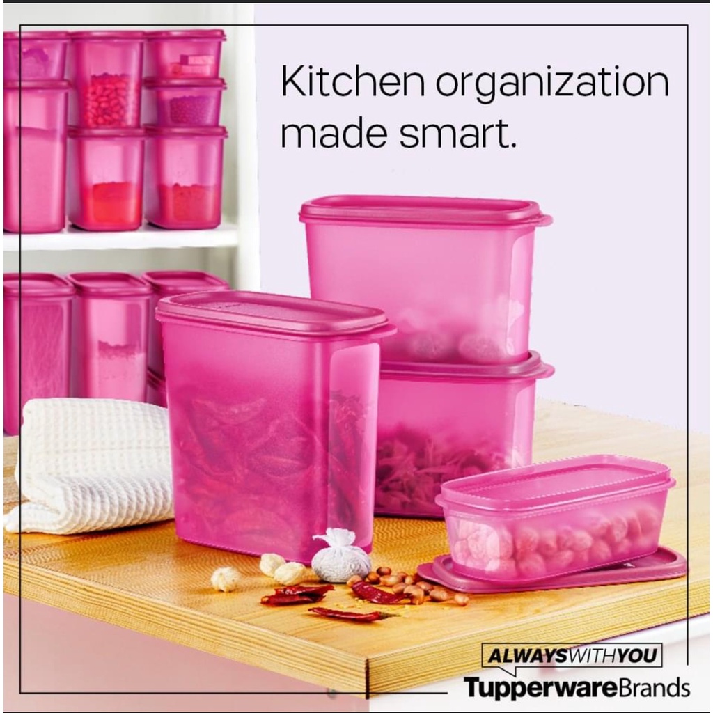Tupperware Modular Mates GEN II - Smart Saver Oval Set in Pink | Shopee ...