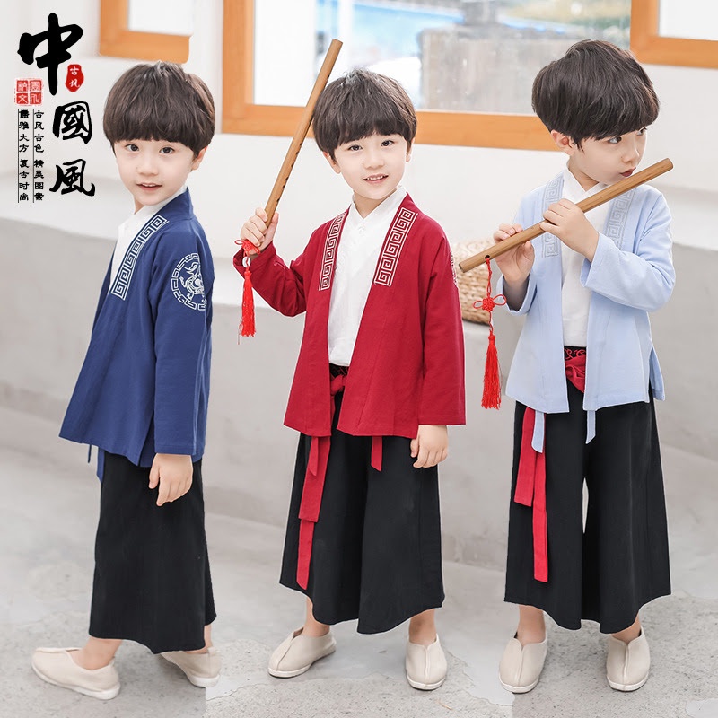 EASY1.SALES 90-180cm Boys Hanfu Traditional Tang Suit Cheongsam Chinese ...