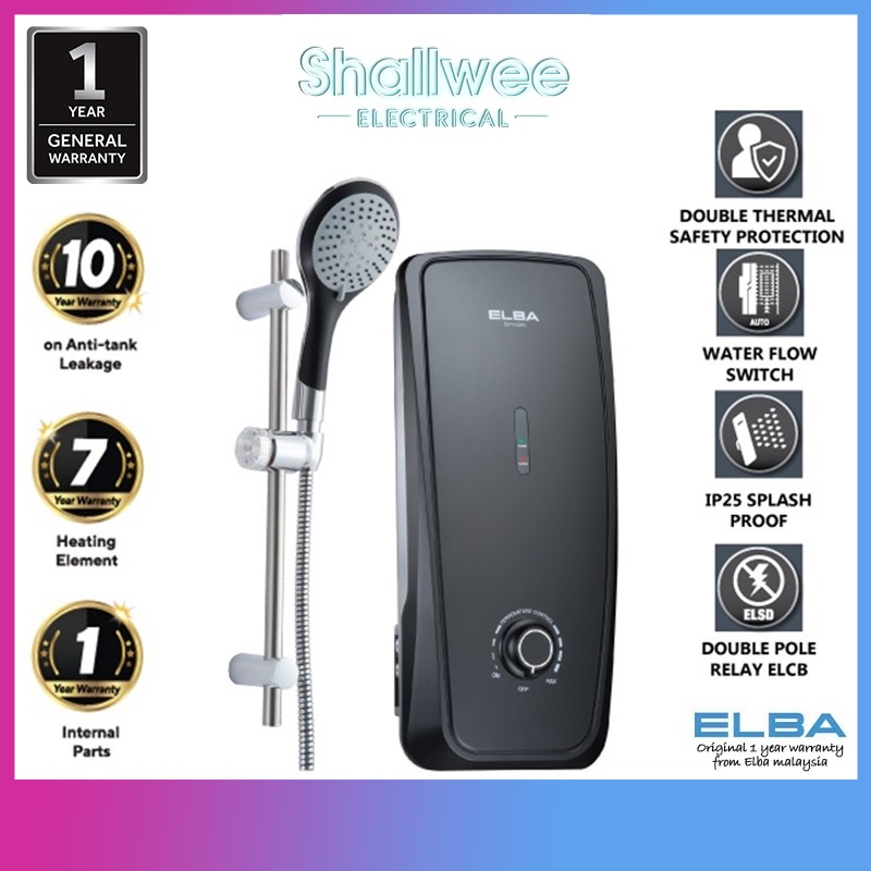 ELBA Instant Water Heater ATTIVO Series EWH-G3663AC(MB) / EWH-G3663AC ...