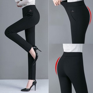 Plus Size M-5XL Long Legging Pants Women Casual Black Office Tight ...