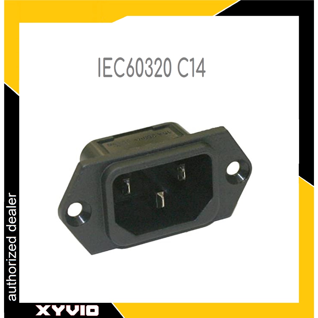 3 Pin IEC 60320 C14 Plug Panel Power 15A Inlet Socket Connector 250V 10A | Shopee Malaysia