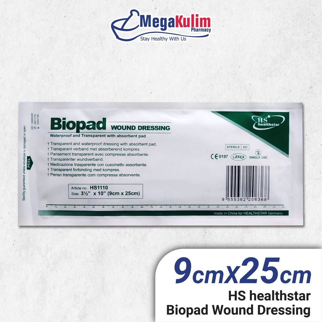 Biopad Wound Dressing Waterproof & Transparent Plaster (6 size to ...
