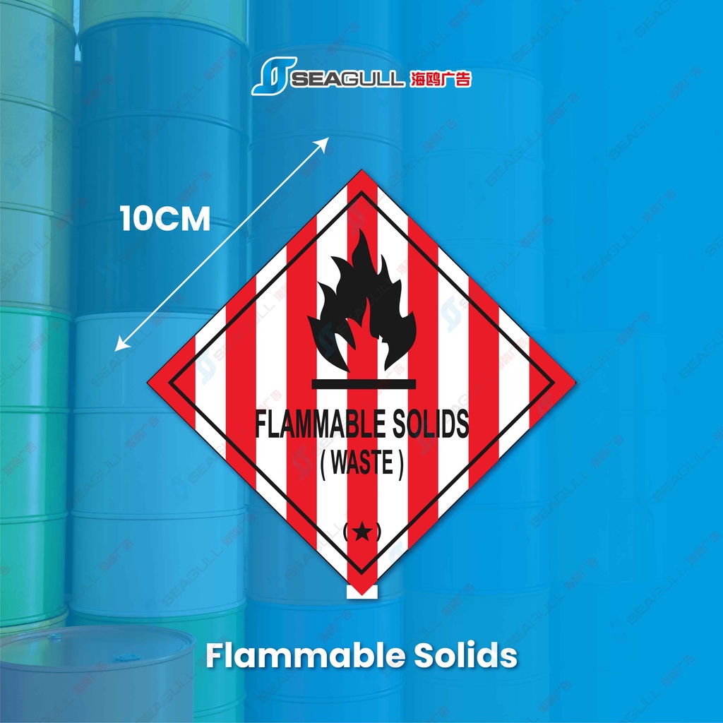 Flammable Sticker Schedule Waste Sticker Explosive Substances Danger ...