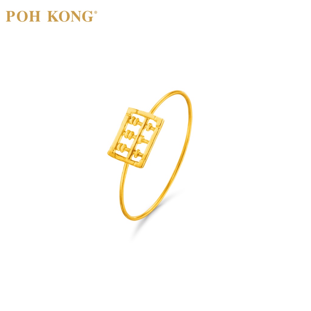 POH KONG 916/22K Gold Abacus Minimalist Mini Ring | Shopee Malaysia