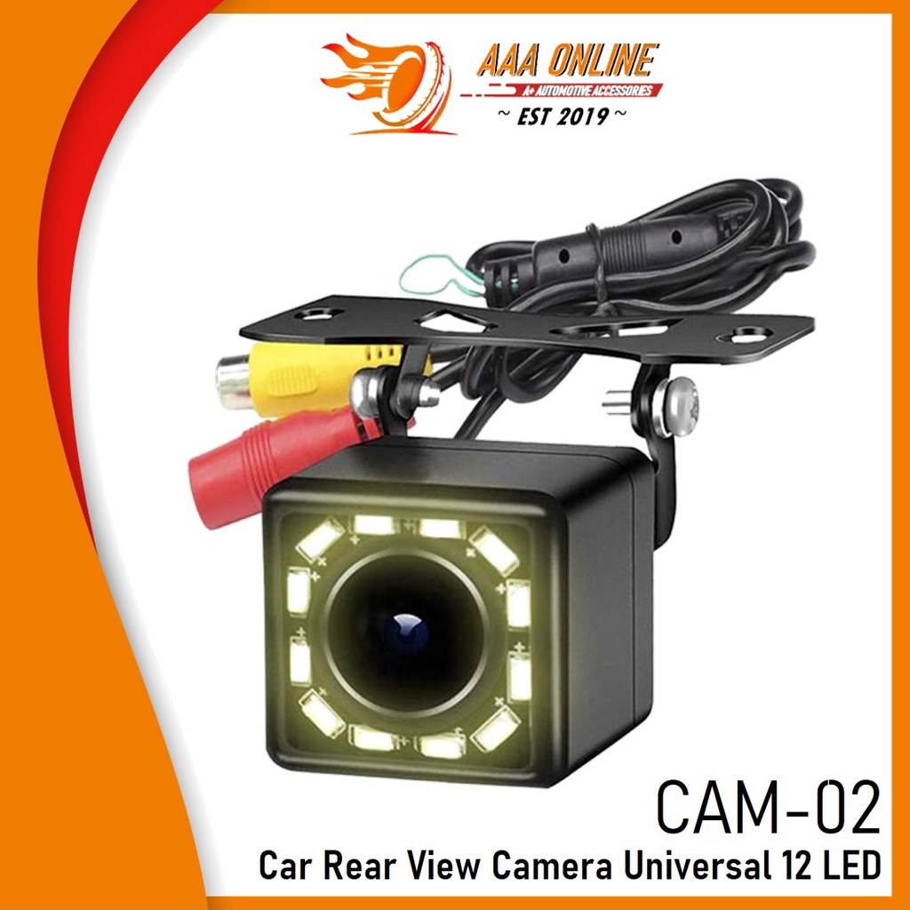 Car Rear View Camera Universal 12 LED Night Vision Backup Parking ...