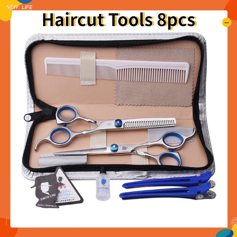 8pcs/6 pcs set Professional Haircuts hair cut Hairdresser Scissors Set ...